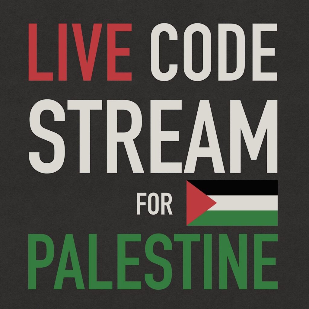 Live code stream for Palestine – TOPLAP